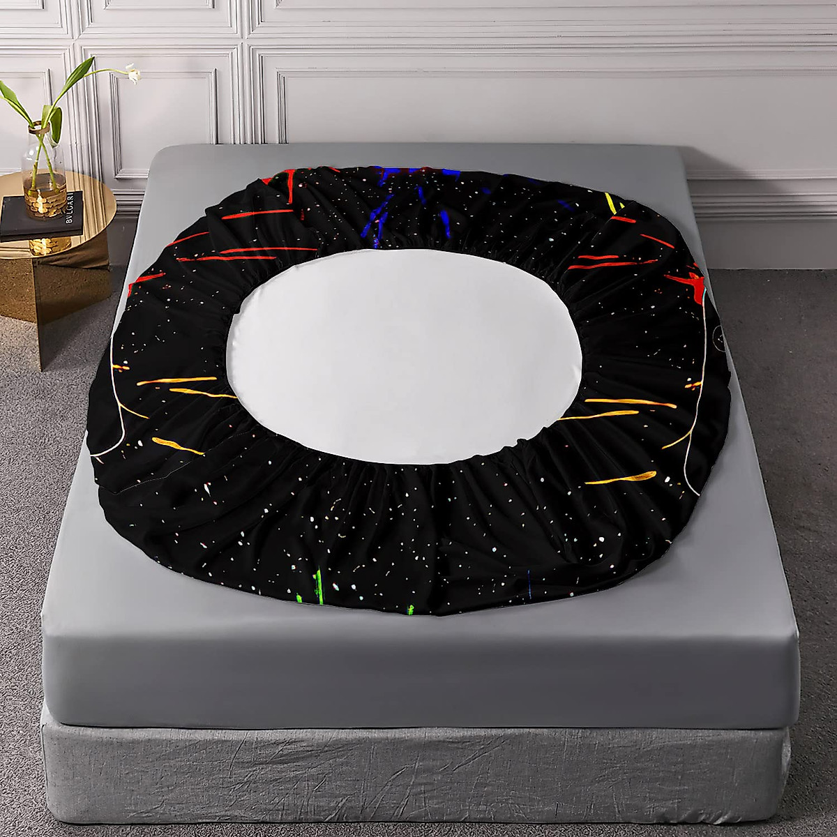 AILONEN Gamer Fitted Sheet Full Size,Gaming Bedsheets Set,Gamepad Bed Sheet Set for Boys,Boys Video Games Bedding Set,1 Fitted Sheet and 2 Pillow Case,3 Piece