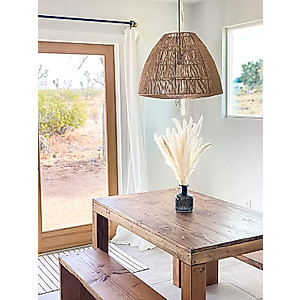 30 Pcs White Pampas Grass ,17 inch/45 cm Natural Dried Pampas Grass Branches Decor for Home Kitchen Garden Party Photographing Flower Arrangement Vase Decor（White