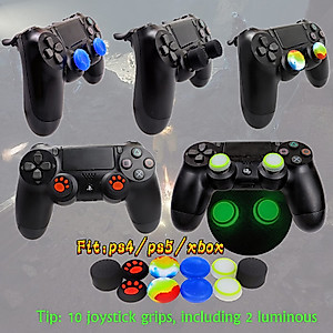 Silicone Skin for Ps5 Controller, 2pcs Anti-Slip Shell Cover Case with 10 Joystick Grips, 2 Pairs L2 R2 for Playsation 5 Controller Wireless Gamepad