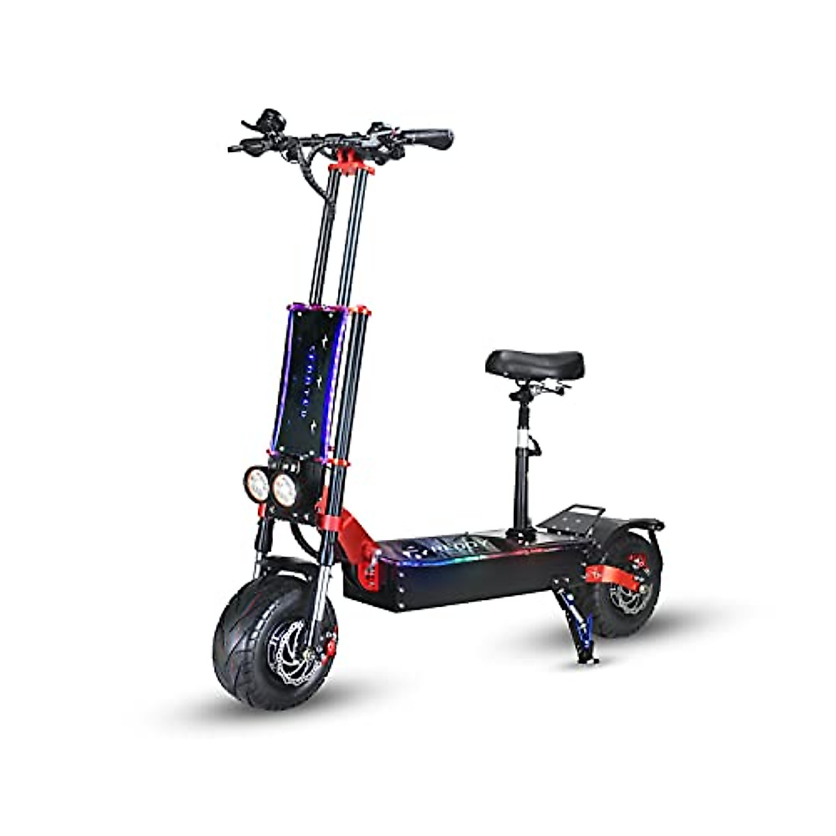 REDDYDY Electric Scooter, Max Speed 60MPH,Total Power 8000W,90 Mile Long Range Battery, 60V43AH Dual Drive, 13-inch Wheels, Portable Foldable, Off-Road Electric Scooter for Adults, black
