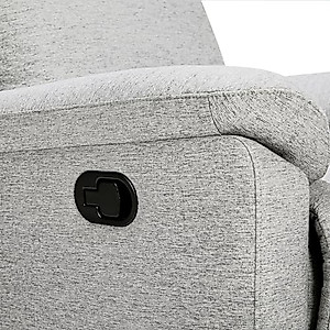 DaVinci Suzy Glider Recliner Nursery Chair - Glider Rocking Chair for Nursery and Living Room - GREENGUARD Gold, FSC & Certi-PUR US Certified - 360° Swivel Rocker Recliner Chair (Frost Grey)