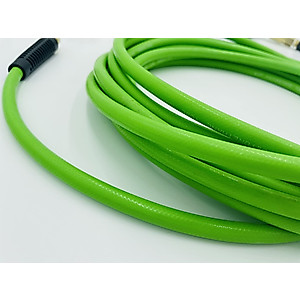 DP Dynamic Power Polyurethane Braided Air Hose 1/4" X 50 Ft with 10 pcs Compressor Accessories KIT, 200 PSI.