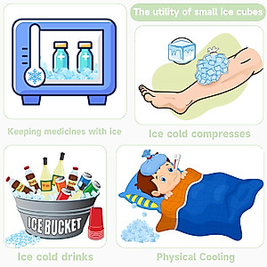 Spectabilis Small Ice Cube Molds & Trays Set for Freezer with Lids and Bin, Easy-Release Ice Molds for Whiskey, Cocktails, Coffee, Water Reusable and Perfect for Camping, BBQs, and Outdoor Adventures.