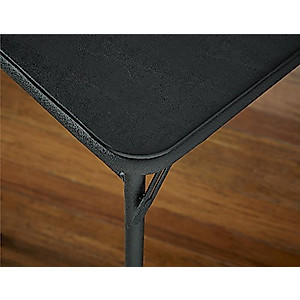 COSCO 20" x 48" Vinyl Top Folding Table, Black