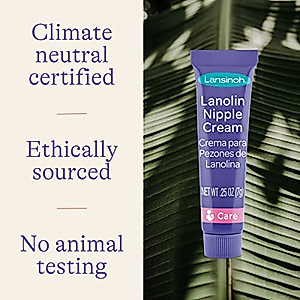 Lansinoh Lanolin Nipple Cream, Safe for Baby and Mom, Breastfeeding Essentials, 3 Mini Tubes, Each 0.25 Ounces