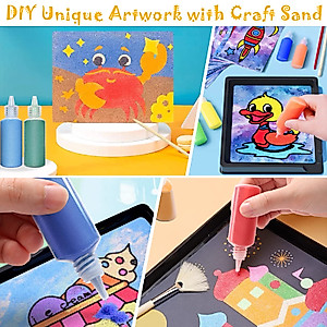 MIKIMIQI 4 Pcs Art Sand, Craft Sand Kit 1.25oz Bottles Sand Arts and Crafts Kit DIY Sand Painting Decorative Sand Vase Glass Sand Scenic Sand Wedding Sand for Decorations (Peach)