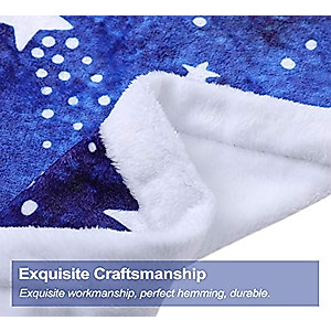 Stars Fleece Throw Blanket, Jewel Blue Starry Sky Plush Throw Blanket Love Gifts Blanket for Women Super Soft Bed Sofa Chair Throw for Kids and Adults (47" x 60")