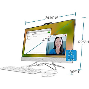 HP Pavilion 27 TOUCH Desktop 1TB SSD 32GB RAM EXTREME (Intel 11th gen Quad Core i7 Processor and Turbo Boost to 4.70GHz, 32 GB RAM, 1 TB SSD, 27-inch FullHD TOUCHSCREEN, Win 10) PC Computer All-in-One