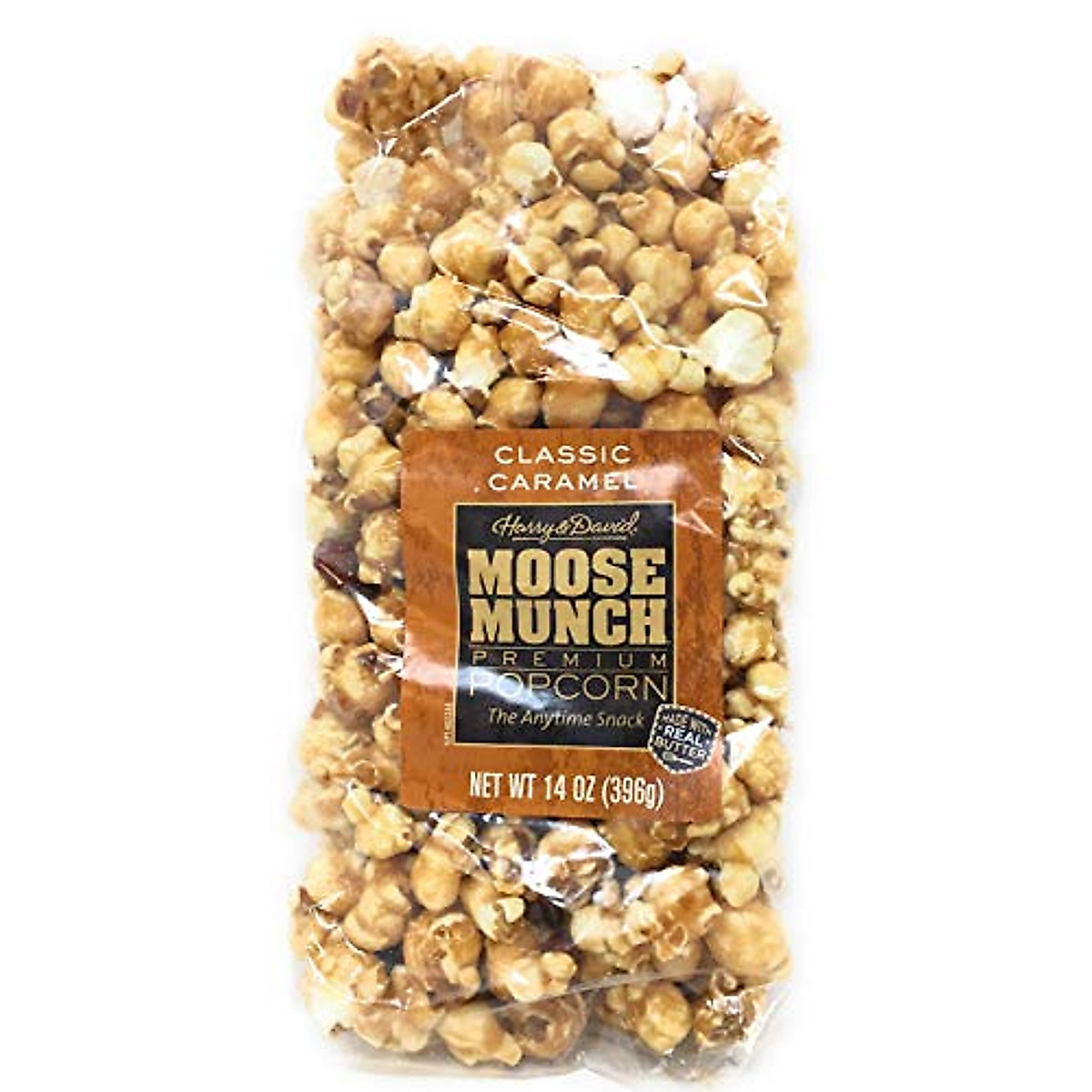 Harry & David, Moose Munch Gourmet Popcorn, Classic Caramel with Almonds Cashew Nuts (14 Oz)