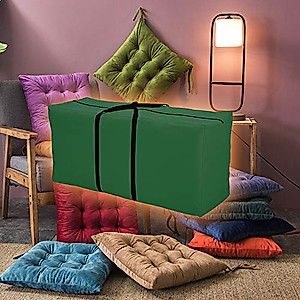 Orqihod Outdoor Cushion Covers and Storage Bag, 68”x30“x20”Extra Large Patio Furniture Seat Cushions Carrying Bag, Green, Waterproof