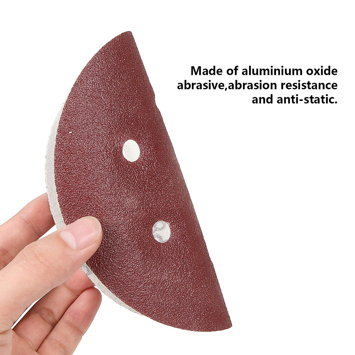 100 Pack 6 Inch 80 Grits Hook and Loop Sanding Disc 6 Holes Sand Paper for Random Orbital Sander Pads, Orbit Sander Sandpaper,Hook and Loop Round Sand Paper