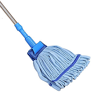 QIPENG 18" Large Microfiber Cloth Mop Head Replacement Pack of 2 | for Home Use (Blue)