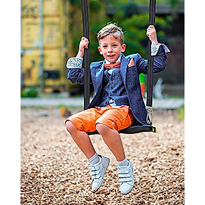 AISHN Tree Swing Straps Hanging Kit, Adjustable Hammock Straps(Set of 2), 2200Lbs Break Strength. 5ft Long with Tree Protector Sleeves, Swivel Strong Stainless Hook, Rustproof Screw Lock Carabiners