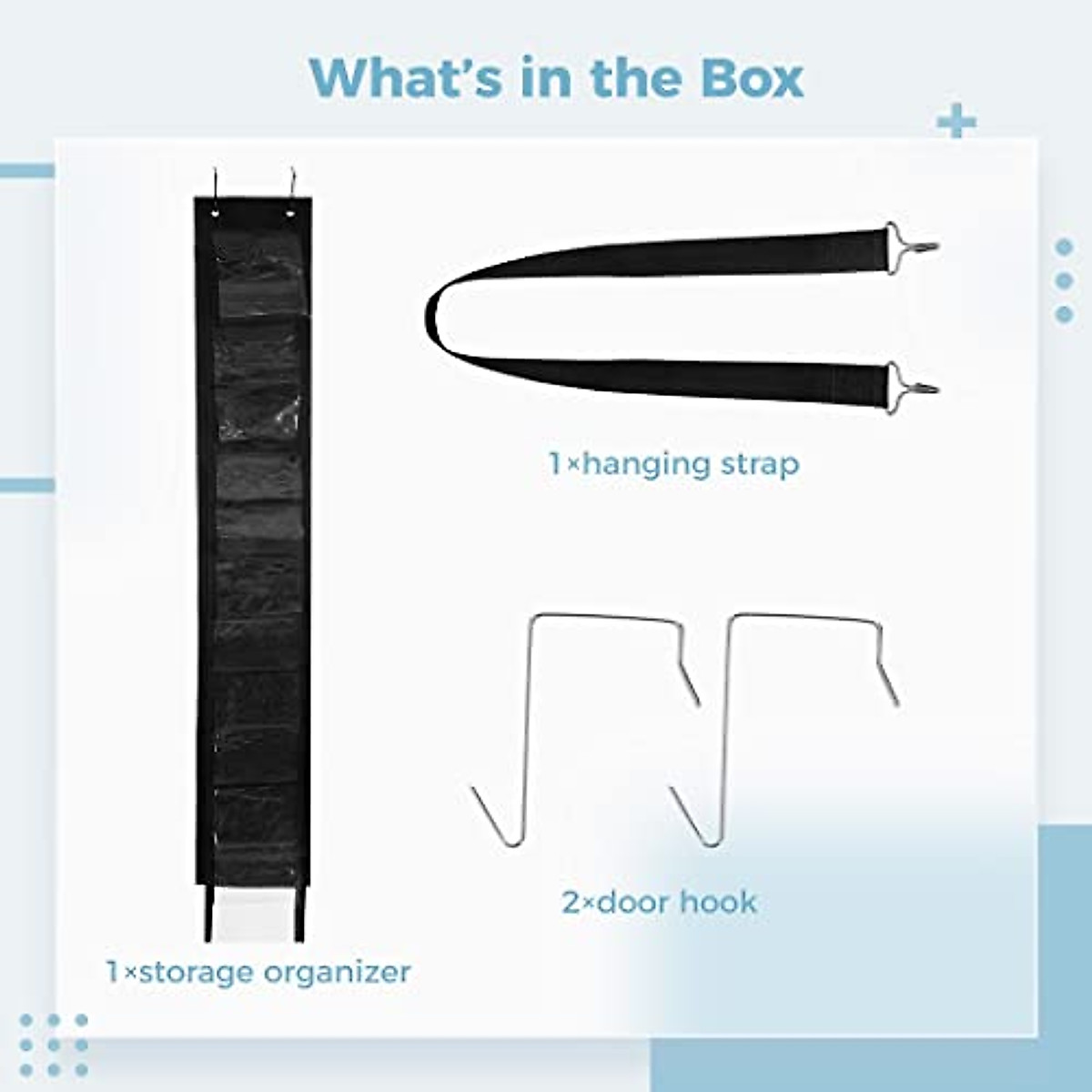 Outgeek Leggings Storage Organizer, Space Saving Clothes Roll Holder with 12 Compartments, Foldable Closet Hanging Storage Bag for Shirts, Pants, Towels, Jean (Black)