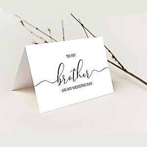 to My Brother on My Wedding Day Card, Thank You Card to My Brother On My Wedding Day, Sibling Wedding Day Card