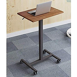 MObyat Lectern Podium Stand,Podium Laptop Computer Mobile Desk Cart Height-Adjustable Portable Presentation Podium Church Lecture Stand Brown Presentation Lectern