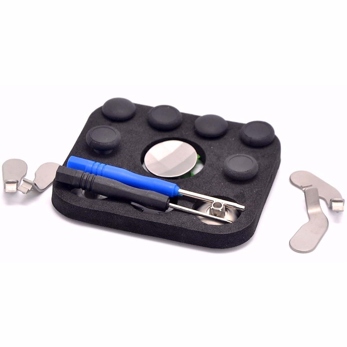 CtrlDepot 15-in-1 Replacement Parts for Xbox one Elite Controller Parts for Xbox one Accessories Swap Thumbsticks + 4 Paddles + 2 D-Pads Elite Controller [Black]