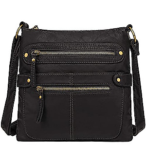Scarleton Crossbody Bags for Women, Purses for Women, Crossbody Purse with Multiple Pocket, Mothers Day Gifts Purse Medium, H182001L, Black