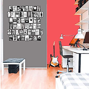 Black and White Wall Collage Kit - 50 Prints for Trendy Room Decor – Minimalistic Black and White and Grey Girls Bedroom Decor - Set of 50 Pcs Photo Prints 4x6
