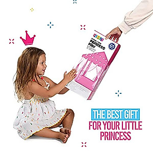Play22 Princess Tent for Girls - Large Playhouse Kids Castle Play Tent with Star Lights & Carry Bag - Indoor and Outdoor Pink Toy for Children 55" X 53"