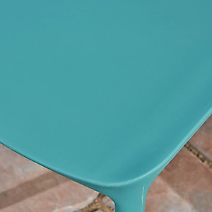 Christopher Knight Home Dean Outdoor Plastic Chairs (Set of 4), Teal