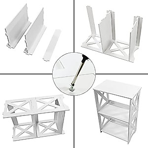 Lechay Small Side Table, White End Table Skinny Tables for Small Spaces Slim Nightstand Small Bookshelf for Bedroom Office