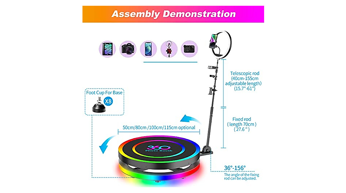 Upgrade 360 Slow Spin Photo Booth for Parties & Events | GGMEEK