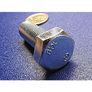 Class 10.9 Zinc Steel Hex Bolts FT M16 x 2 mm x 45 mm Long 5 pcs
