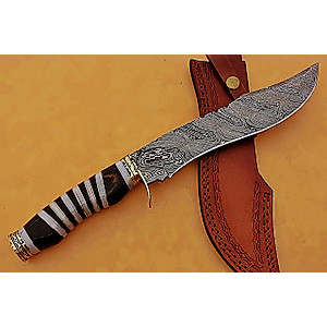 Smart & Sharp Custom Handmade Damascus Steel Hunting Knife/Bowie Knife SS-17367 (black)