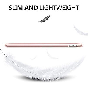 Moko Case for iPad 10.2 iPad 9th Generation 2021/ iPad 8th Generation 2020/ iPad 7th Generation 2019, Slim Stand Hard Back Shell Smart Cover Case for iPad 10.2 inch, Auto Wake/Sleep, Rose Gold