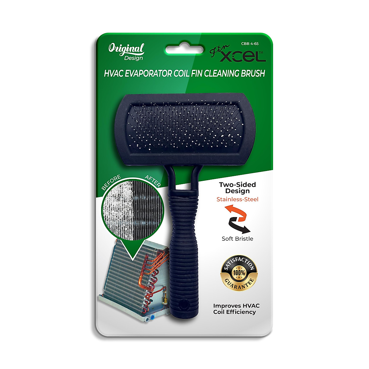 Next Generation Air Conditioner Evaporator Coil Fin Cleaning Brush V2 (Double-Sided) - By XCEL