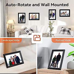 Apofial Digital Picture Frame 10.1 Inch WiFi Digital Photo Frame,1280 * 800 HD IPS Touch Screen Smart Cloud Photo Frame, to Share Photos Or Videos Remotely Via APP Email (Black)