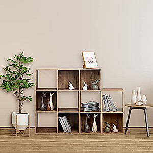 PACHIRA E-Commerce US 6 Cube Storage Organizer Unit Shelf, Closet Cabinet, Bookshelf File Organizer Rack in Living Room, Bedroom, Study,Oak