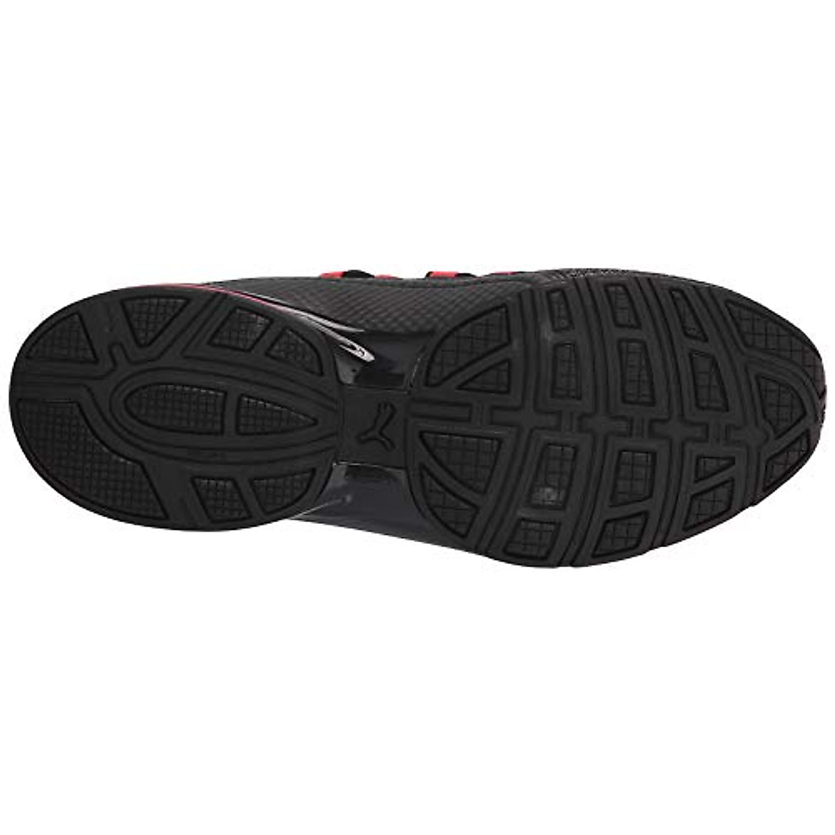 PUMA mens Axelion Running Shoe, Black/High Risk Red, 10.5 US