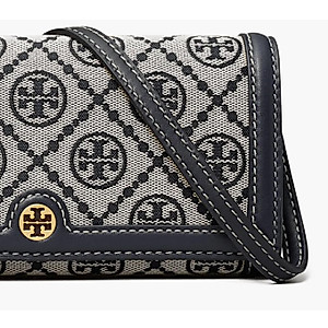 Tory Burch T Monogram Jacquard Chain Wallet 135846 Tory Navy 405