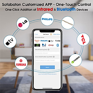SofaBaton U1 Universal Remote with OLED Display and Smartphone APP, All in One Universal Remote Control for up to 15 Entertainment Devices, Compatible with Smart TVs/DVD/STB/Projector so on