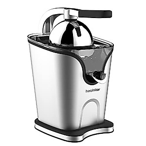 150W Electric Citrus Juicer Squeezer with 2 Cones, Healnitor Stainless Steel Quiet Orange Juice Extractor Machines for Lime Grapefruit Lemon, Detachable Design
