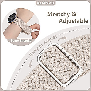 20mm Braided Nylon Adjustable Band for Samsung Galaxy Watch 5/4/6/active 2 40mm 44mm/Galaxy Watch 5 Pro 45mm/Watch 4 Classic 42mm 46mm/Galaxy Watch 6 Classic 43mm 47mm,6Pack Wristband Sport Strap for