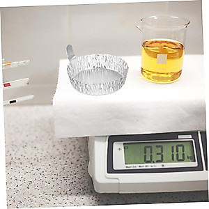 SEWOART 50Pcs Aluminum Foil Weighing Plates Disposable Weighing Trays for Labs Sample Weighing Pans Lightweight Aluminum Foil Pans for Accurate Measurements