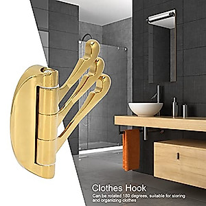 NALLELY Swivel Wall Hooks for Hanging, Wall Mounted Hooks Heavy Duty with 3 Swivel Foldable Arms, Foldable 3 Arm Swivel Coat Towel Hooks Decoration for Bathroom