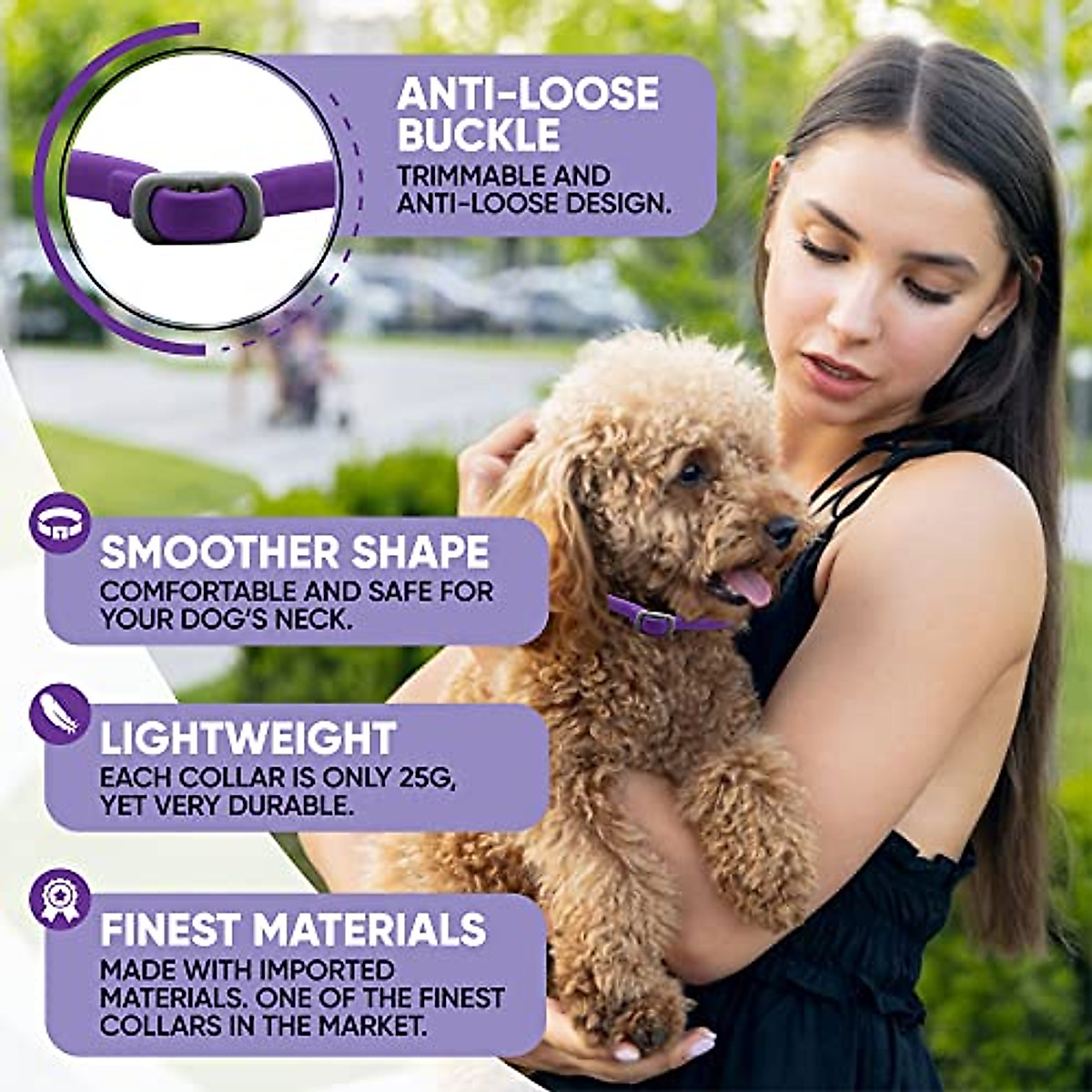 4 Pack Calming Collar for Dogs, All New Pheromone Anti-Loose Dog Calm Collar, Separation Anxiety Relief for Dogs, Reduce Dog's Anxiety and Stress