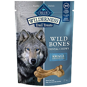 Blue Buffalo Wilderness Wild Bones Grain-Free Dental Chews Dog Treats, Small, 27-oz Bag
