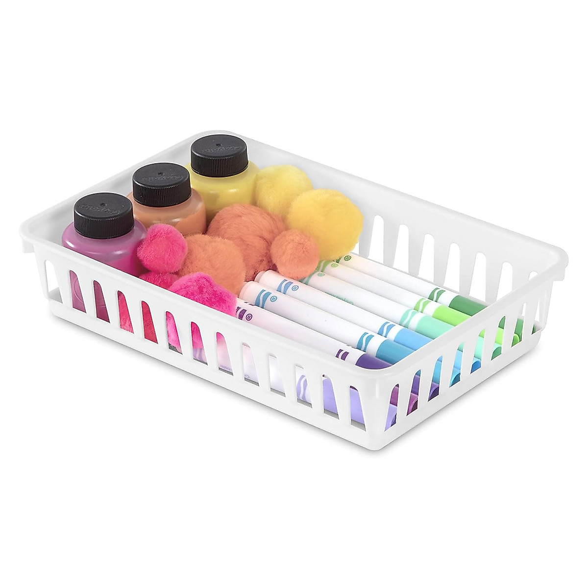 Sterilite 16068024 Storage Tray, White, 24-Pack