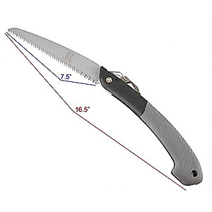 BambooMN Brand - Folding Bonsai, Garden & Ikebana Saw - 7.5 Inch Blade - 1 Piece