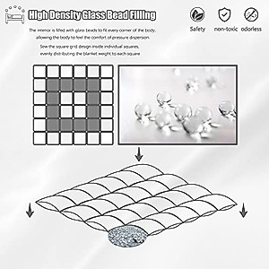 ZFITEI Weighted Blanket 60"x80" 20 Lbs for Adults Blankets（Dark Grey）