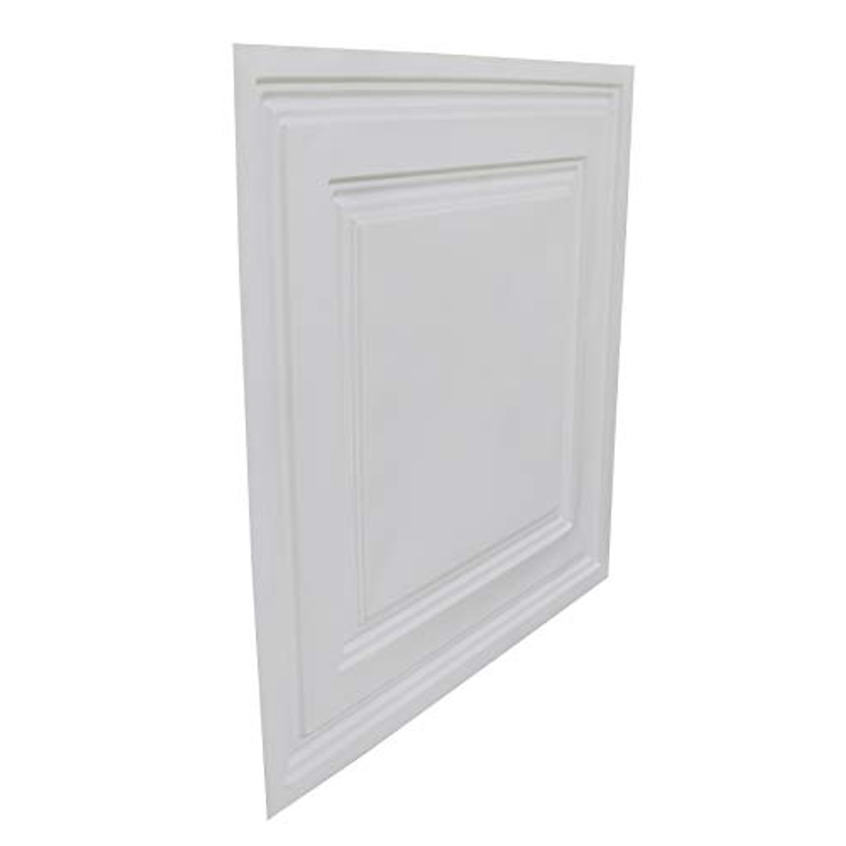 From Plain To Beautiful In Hours 232 Economy PVC Lay-in Ceiling Tile 2 ft. x 2 ft., White, 10 Pack