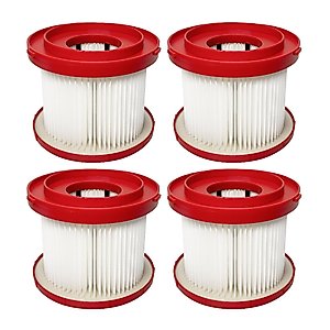 4 Pack 49-90-1900 Replacement HEPA Filter Compatible With Milwaukee Vacuum, Shop Vac Filter, M18 Cordless Wet Dry Vacuum 0780-20 0880-20