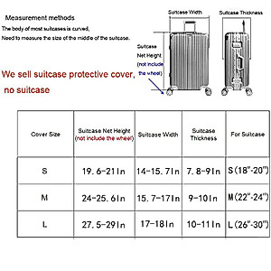 Travelling Luggage Cover Washable Suitcase Protector Anti-scratch Suitcase cover Colorful Luggage suitcase protective cover Fits 18-30 Inch (S (18"-22" Cover), 02)