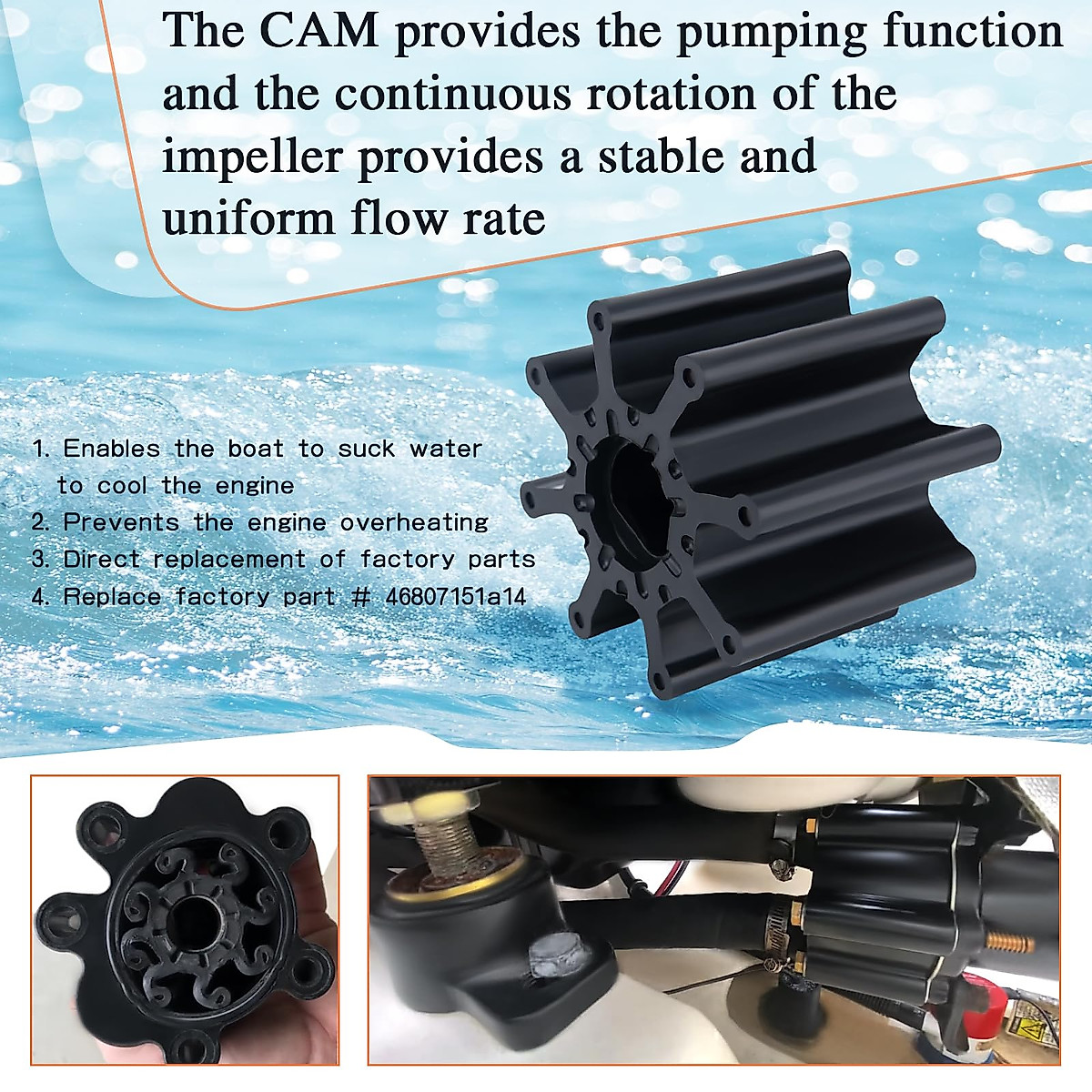46-807151A14 Water Pump Housing & Impeller Repair Kit Replaces for Mercruiser Bravo 46-807151A14,by LIYYOO