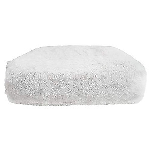 Bessie and Barnie Rectangle Dog Bed - Extra Plush Faux Fur Dog Bean Bag Bed - Fluffy Dog Beds for Large Dogs - Waterproof Lining and Removable Washable Cover - Multiple Sizes & Colors Available
